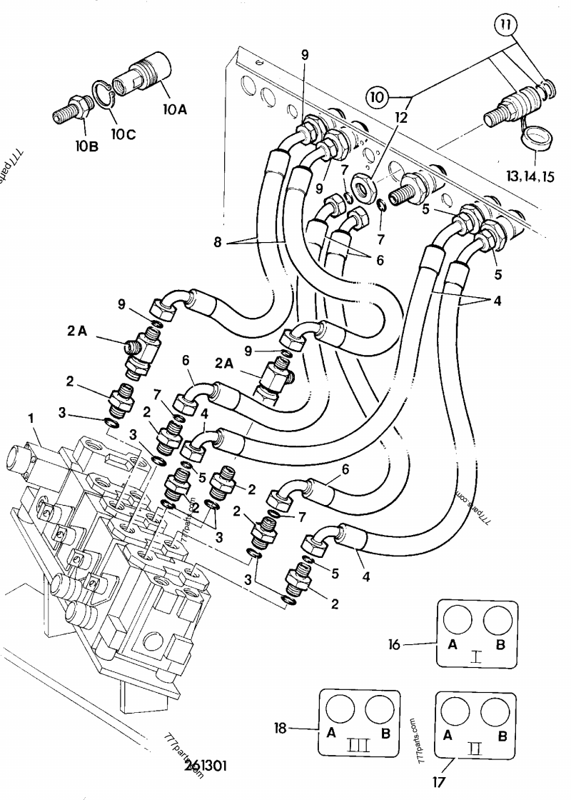 CIRCUIT, AUXILIARY, 3/4 SPOOL, REAR - CONSTRUCTION JCB 2115 (FASTRAC ...