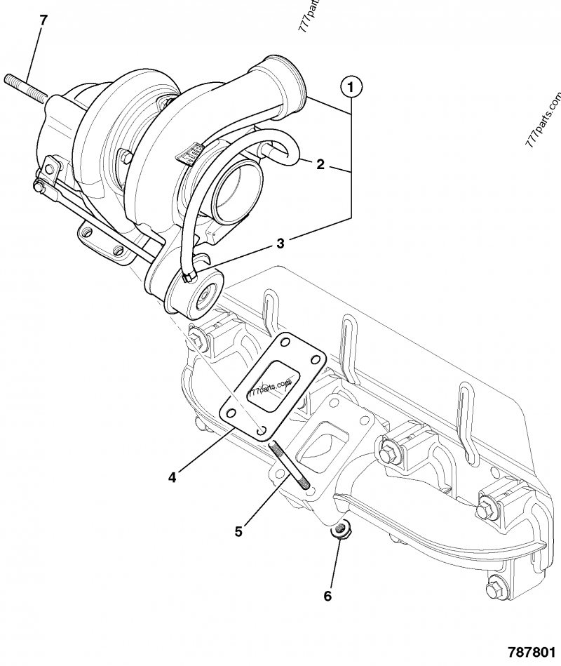 TURBOCHARGER, TC - POWER SYSTEMS JCB 320/40293 (JCB444 4 CYLINDER ...