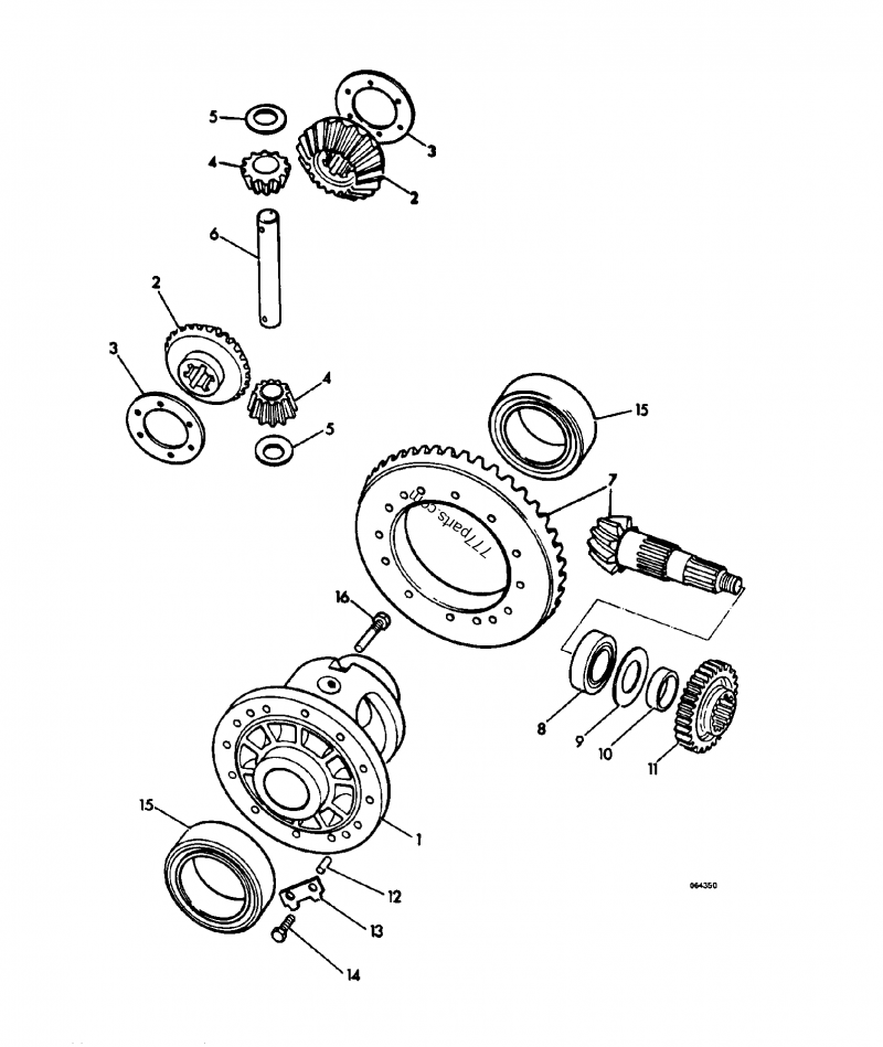 CROWN WHEEL & PINION, GERMAN - CONSTRUCTION JCB 520-2HL (LOADALL 520 ...