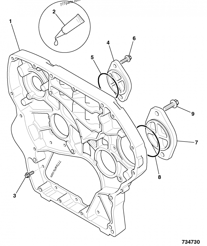 TIMING CASE & COVERS, PTO IDLER - GEN JCB 320/40032 (JCB444 4 CYLINDER ...