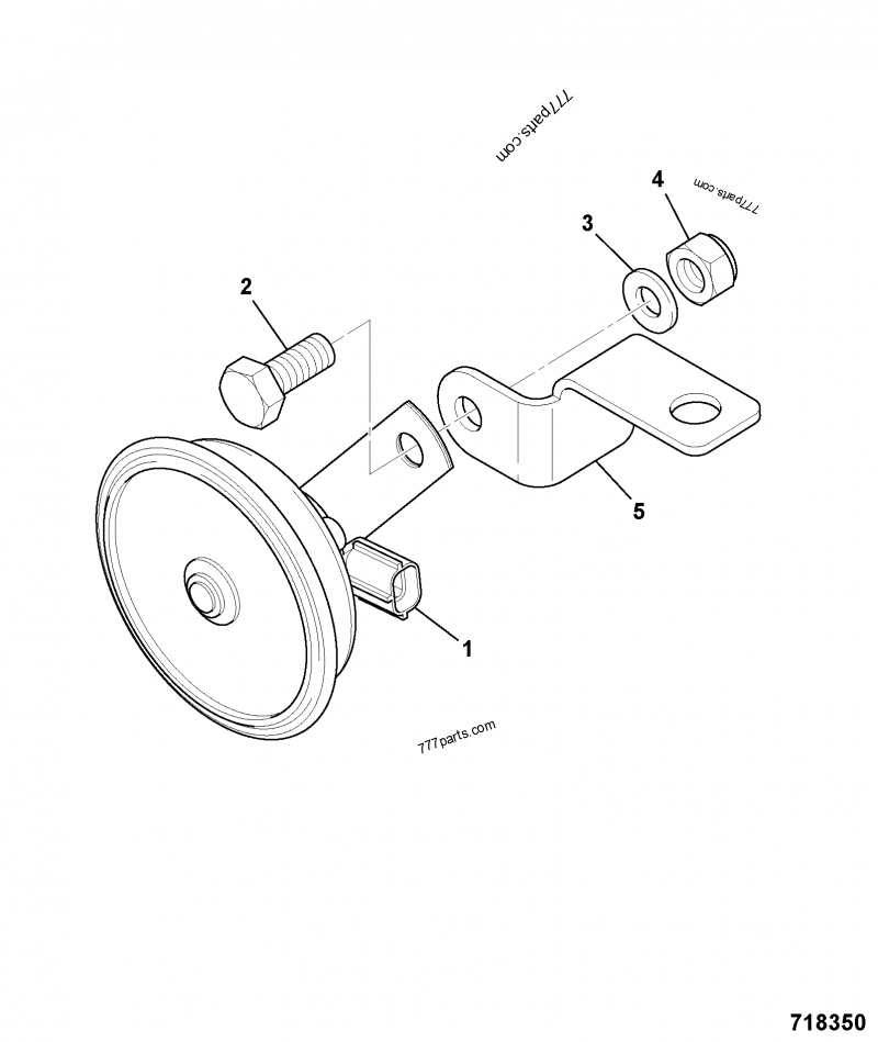 HORN, SINGLE TONE, FRONT - CONSTRUCTION JCB 217-4 (REGULAR BACKHOE ...