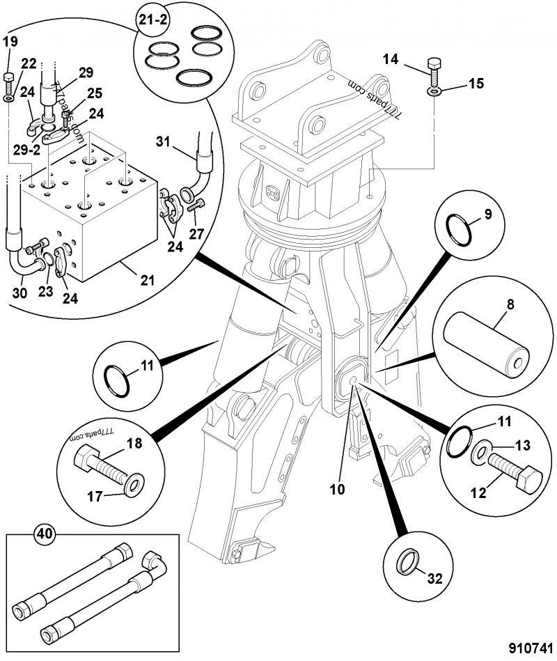 CUTTER CRUSHER, MAINFRAME, MP400 - CONSTRUCTION JCB HM29-USA 20L/M ...