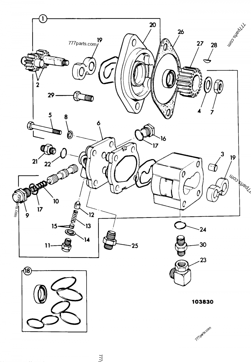 PUMP, STEERING - CONSTRUCTION JCB 930-2 (ROUGH TERRAIN FORKLIFT, 9802/ ...