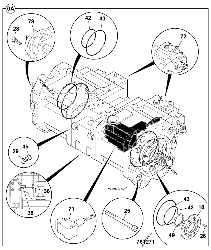 PUMP, PISTON, MAIN HYDRAULIC, & COMPONENTS - AGRICULTURAL JCB JS220LR ...
