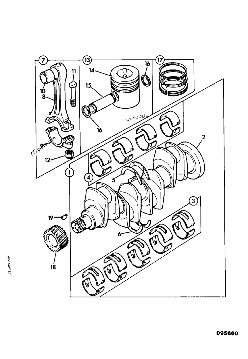 CRANKSHAFT, BEARINGS, PISTONS & CON-RODS, AB BUILD - CONSTRUCTION JCB ...
