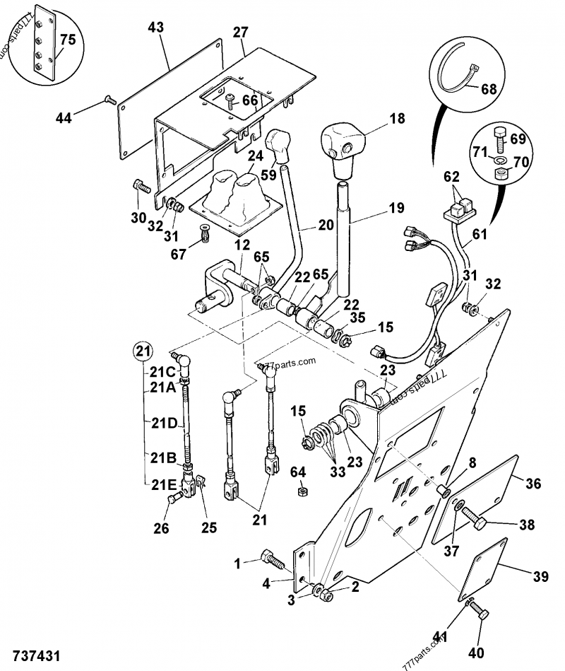 CONTROLS, LOADER, WITH 4 SPOOL AUX - CONSTRUCTION JCB TLT-35D (TELETRUK ...