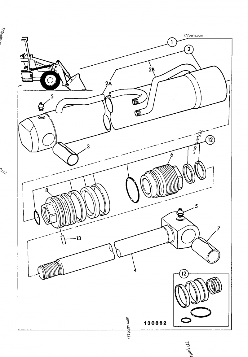 RAM, LIFT, RIGHT HAND - CONSTRUCTION JCB 210S (COMPACT BACKHOE LOADER ...