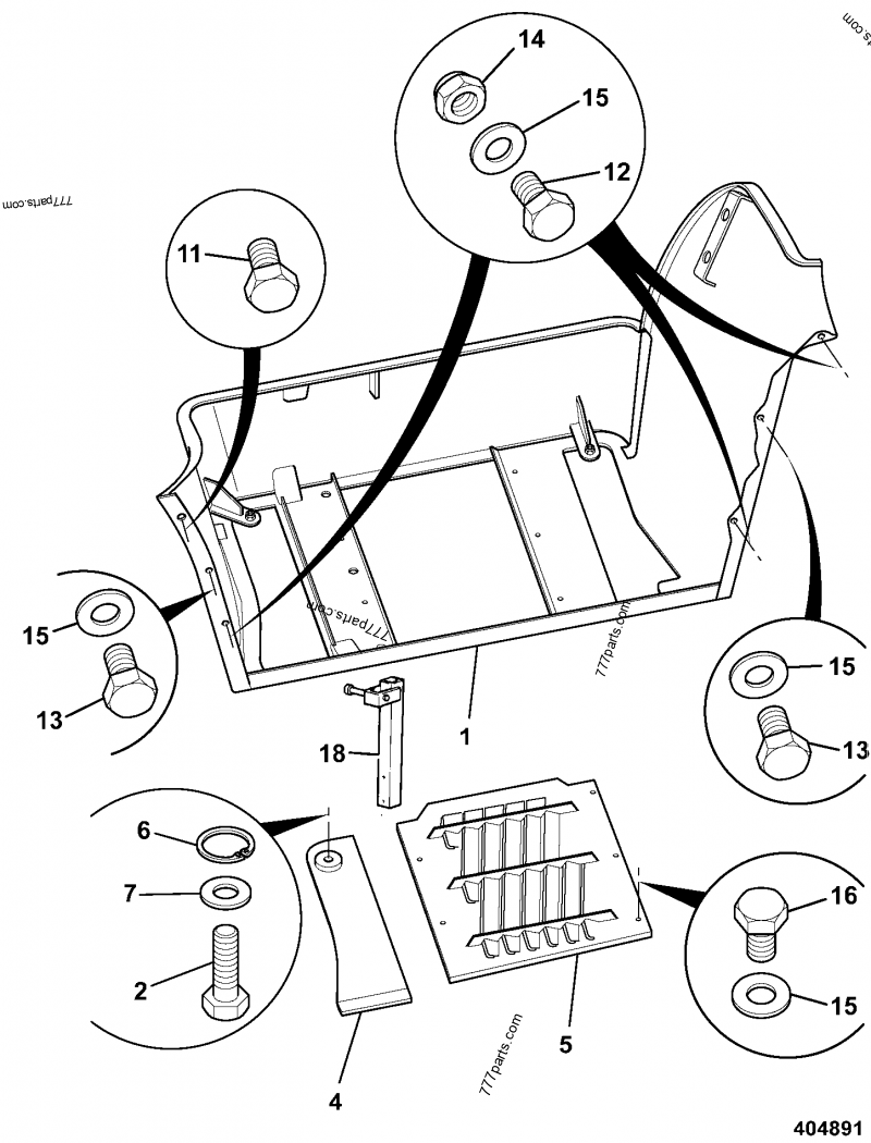 ENGINE POD,BASE - AGRICULTURAL JCB 540-170 (LOADALL 540-170 & 5508 ...