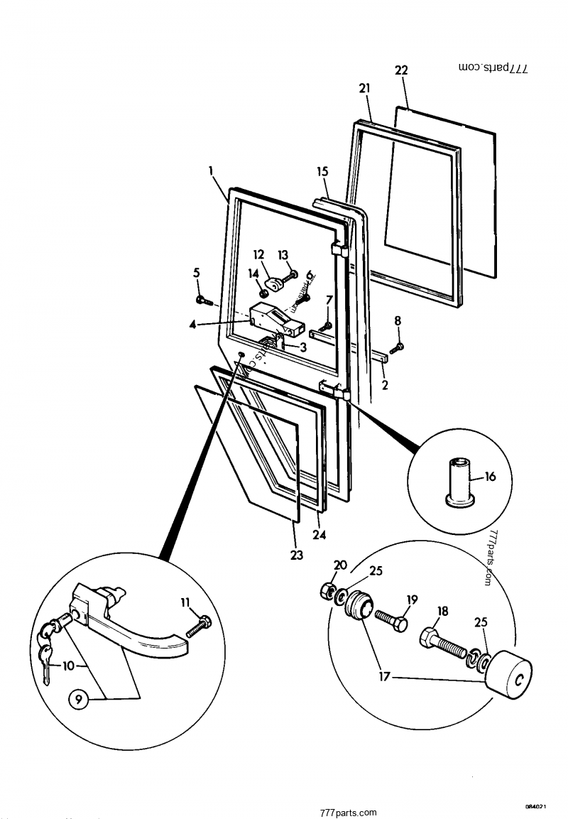 DOOR, SIDE - CONSTRUCTION JCB 930-2 (ROUGH TERRAIN FORKLIFT, 9802/7650 ...