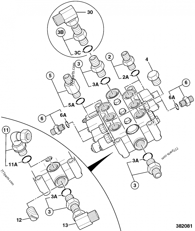 VALVE, SERVO WITH FLOAT, FITTINGS AND ADAPTERS - CONSTRUCTION JCB ROBOT ...