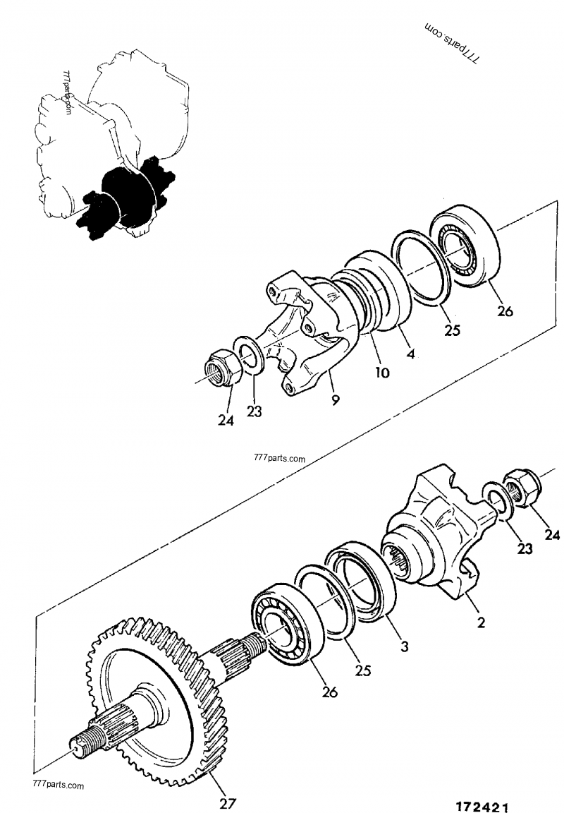 TRANSMISSION, JCB SYNCRO SHUTTLE, OUTPUT GEAR COMPONENTS - AGRICULTURAL ...