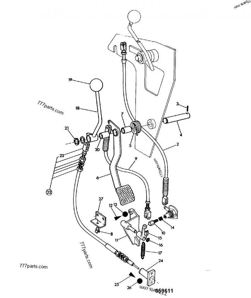 CONTROLS, FORWARD & REVERSE, TRANSMISSION DUMP, 2/4WD SELECTOR - CONSTRUCTION JCB 3DS-4 (REGULAR ...
