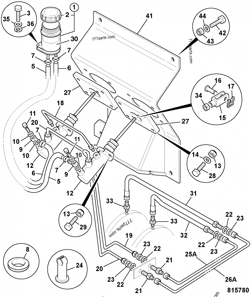 BRAKE, SYSTEM, STANDARD - AGRICULTURAL JCB 4CX (REGULAR BACKHOE LOADER ...