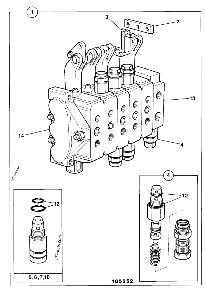 VALVE ASSEMBLY - CONSTRUCTION JCB 506C-HL (LOADALL 508C,506C & 506C-HL ...
