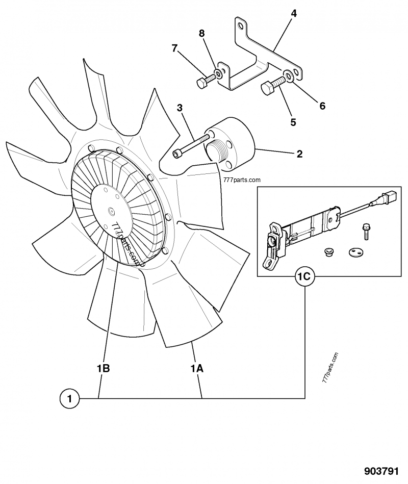 FAN,VISCOUS, EU OPTION - AGRICULTURAL JCB JS220 (AUTO CRAWLER EXCAVATOR ...