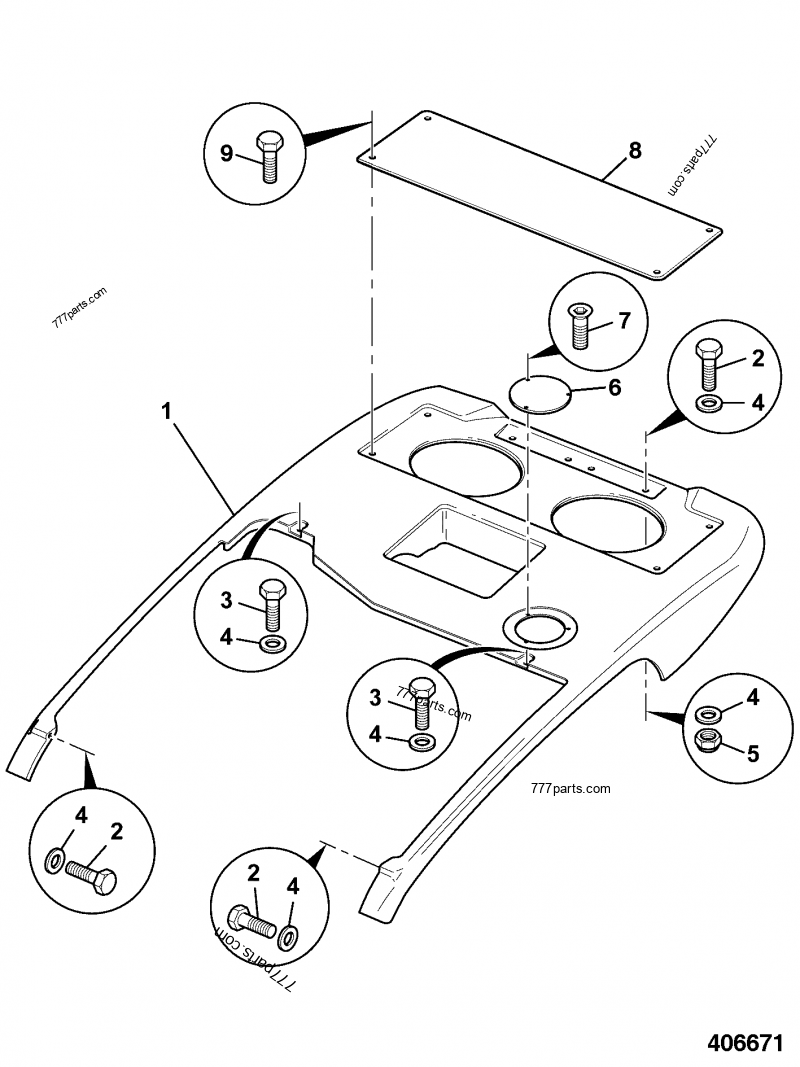 ROOF MOULDING, YELLOW,AIR-CON - CONSTRUCTION JCB 536-60 (LOADALL 536-60 ...