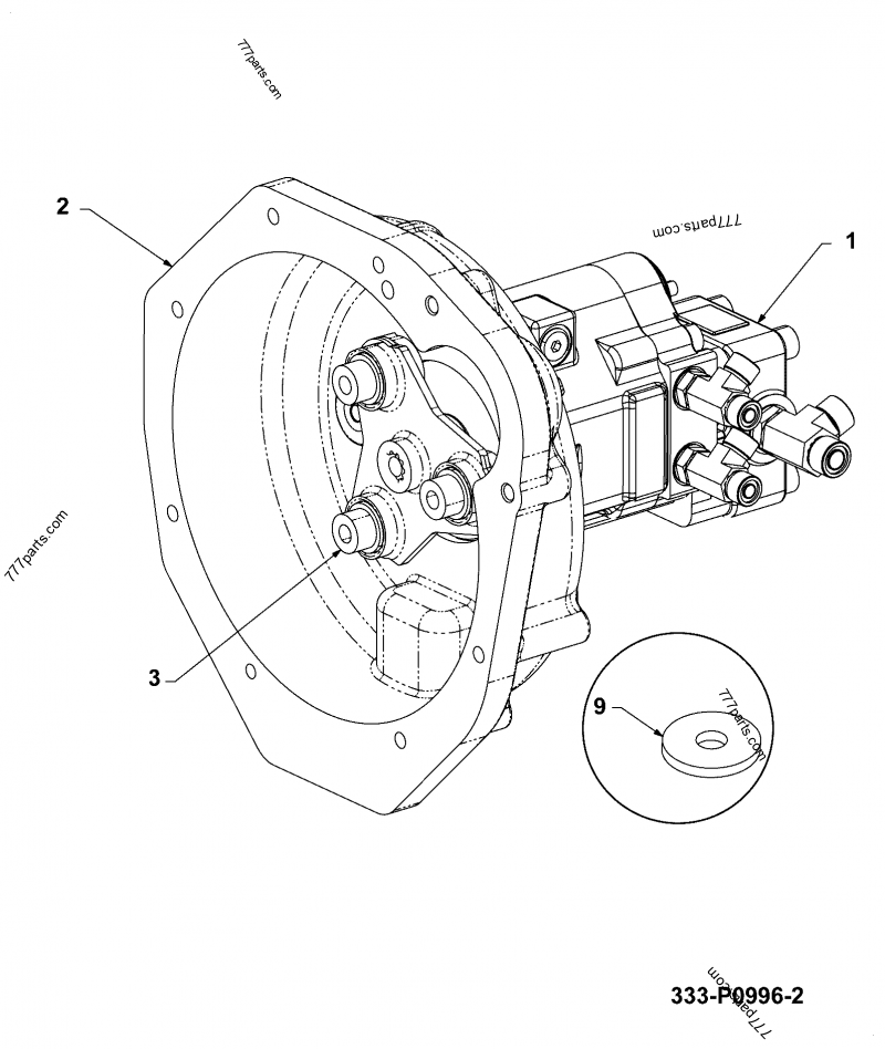 PUMP, ASSEMBLY, FLYWHEEL HOUSING, COUPLING - CONSTRUCTION JCB 8018 ...