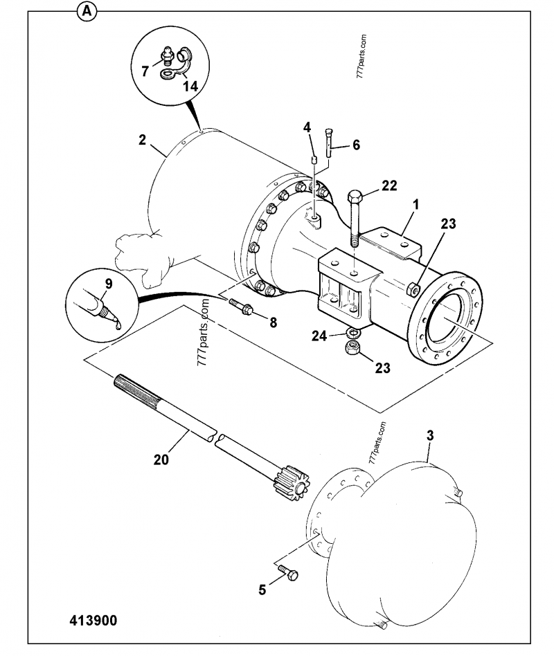 AXLE ASSEMBLY, 27.75:1 RATIO, LIMITED SLIP DIFF. 462/20000 - ITL JCB ...