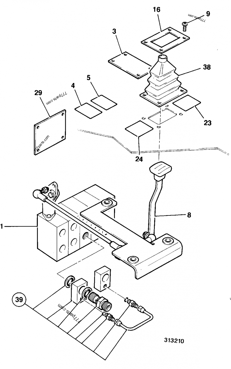 CONTROL LEVERS SWAY - CONSTRUCTION JCB 508C (LOADALL 508C,506C & 506C ...