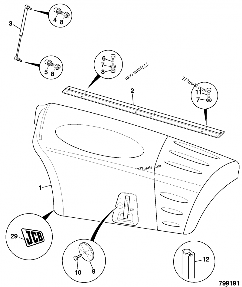 ENGINE POD,COVER, INSTALLATION, NON-NOISE - CONSTRUCTION JCB 510-56 ...