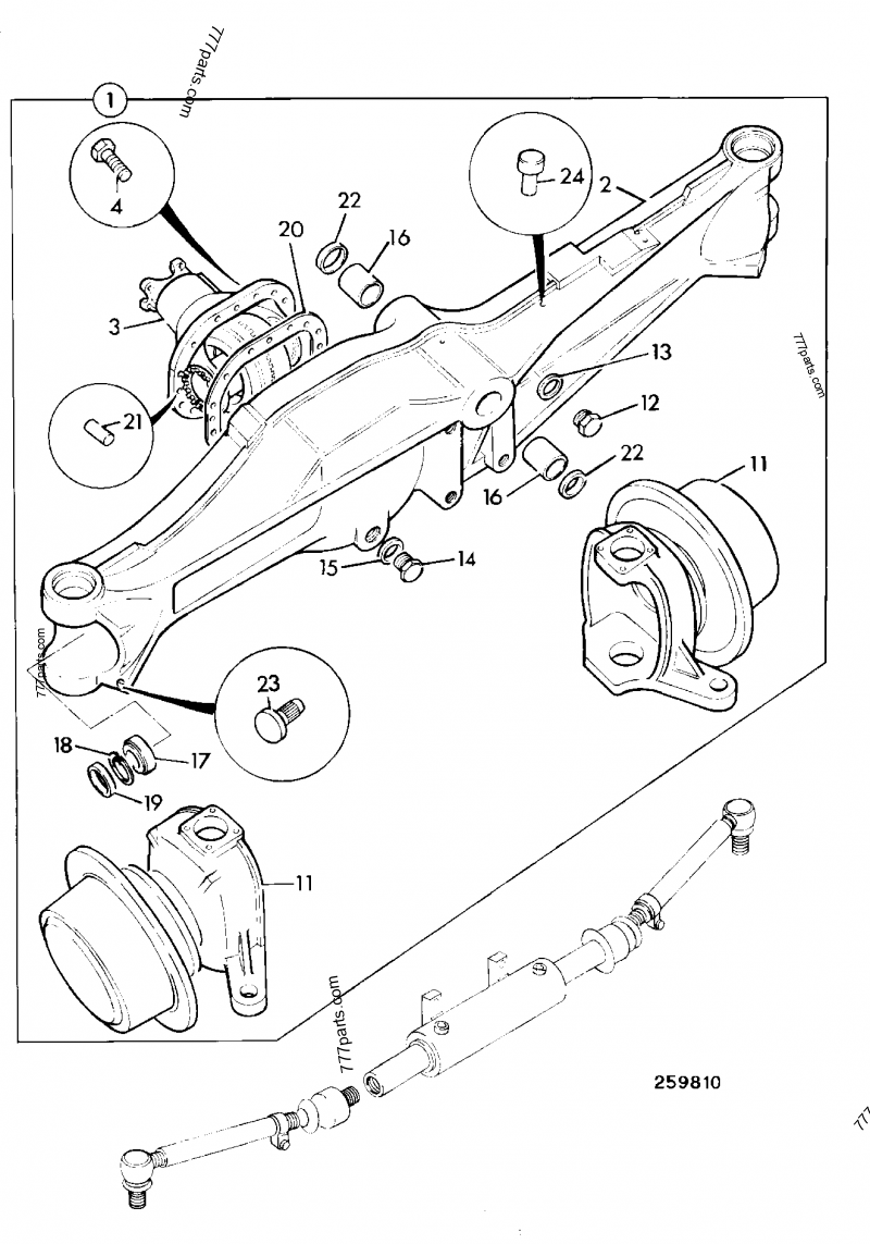 AXLE ASSEMBLY, AWS, STEERING, L.S.D. 453/33680, 453/33690 ...