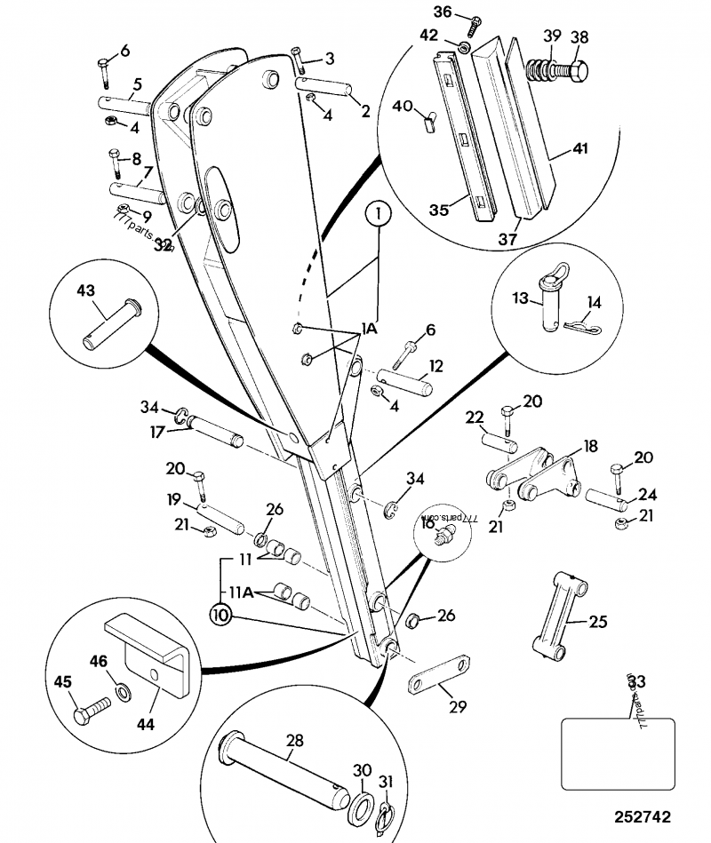DIPPER (STICK), EXTRADIG, 14' - CONSTRUCTION JCB 3CXS-PC (4CXM AUSTRIA ...