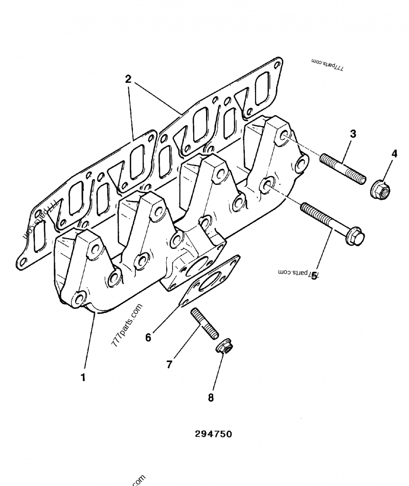 MANIFOLD, EXHAUST, AK BUILDS - CONSTRUCTION JCB 506C-HL (LOADALL 508C ...