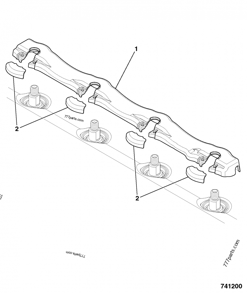 COVER, INJECTOR SEAL - GEN JCB 320/40077 (JCB444 4 CYLINDER ENGINE ...