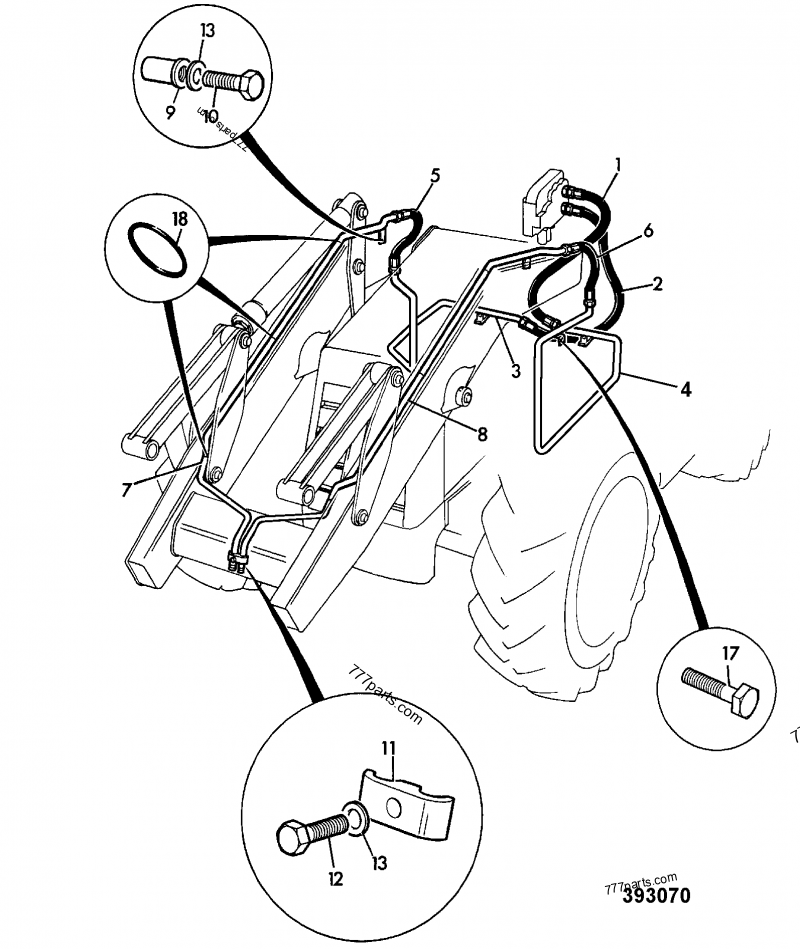 CIRCUIT, AUXILIARY, LOADER, 2WS (3/8" BSP PIPEWORK) - AGRICULTURAL JCB ...