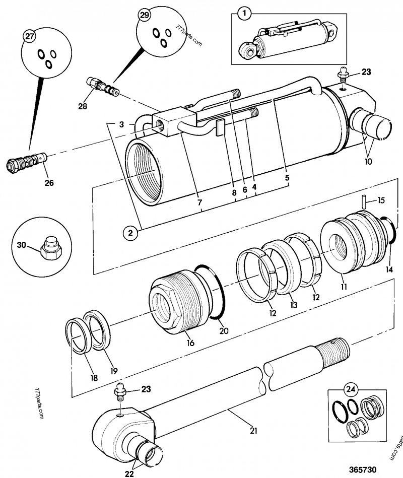 RAM, TILT - JCB INDIA JCB 540-170 (LOADALL, 9802/7940, M780925 ...