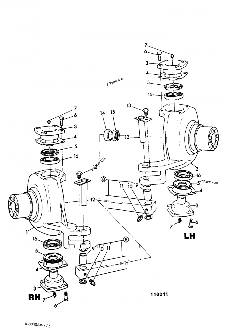 KNUCKLE,STEERING, & TRACK ROD - CONSTRUCTION JCB 506C-HL (LOADALL 508C ...