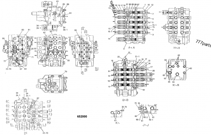 VALVE, CONTROL, COMPONENTS - CONSTRUCTION JCB JS460-T2 (CRAWLER ...