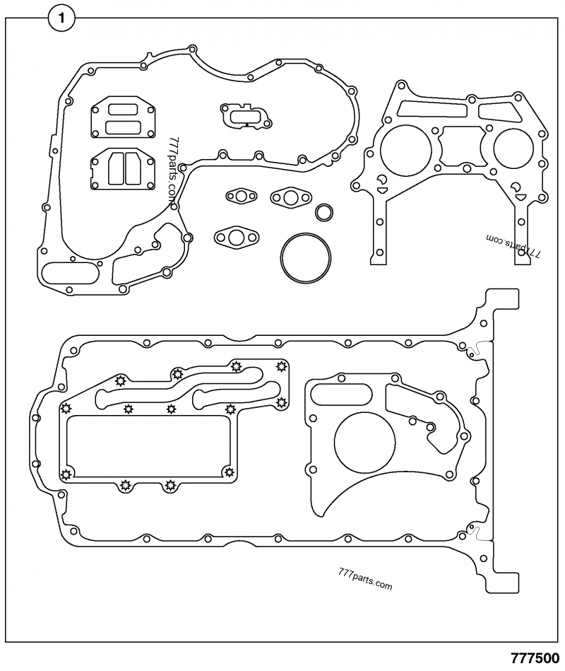 GASKET SET, BOTTOM, RG BUILD - CONSTRUCTION JCB 3CXSM P/S (REGULAR ...