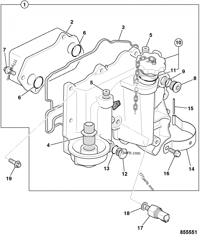 OIL COOLER - JCB INDIA JCB 320/40010 (JCB444 4 CYLINDER ENGINE PARTS ...