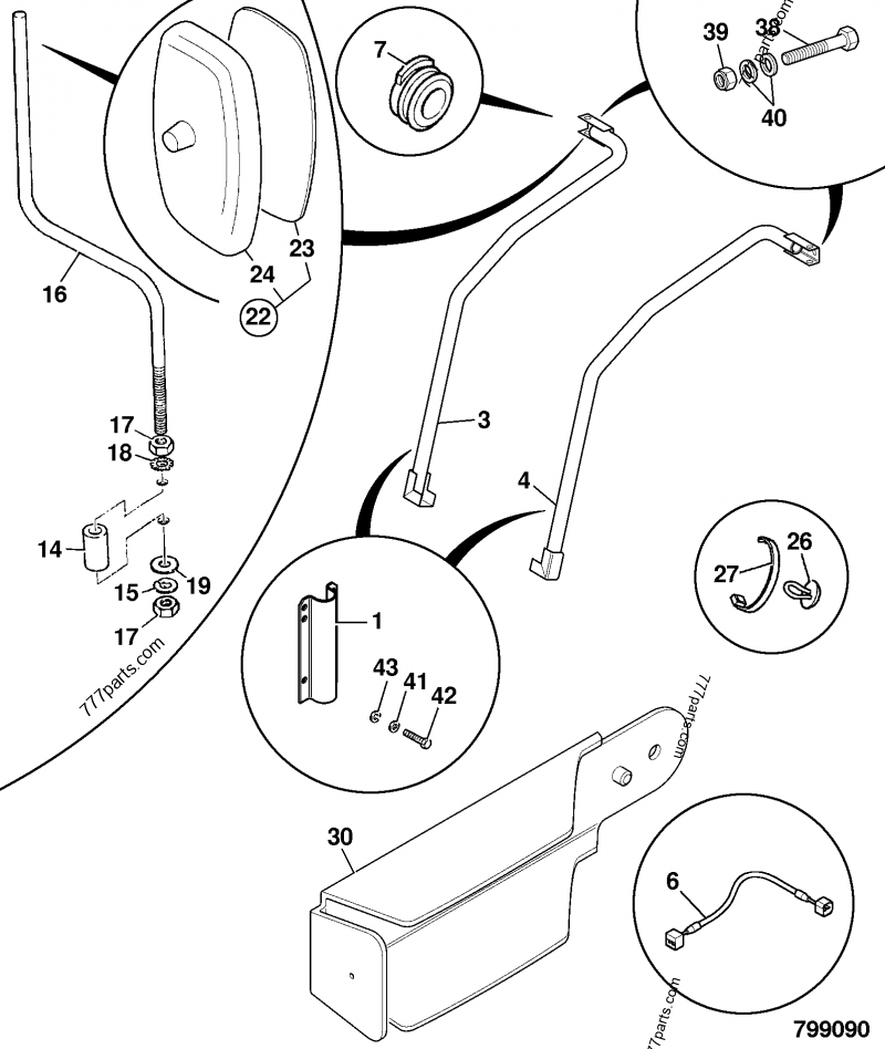 BRACKETS & MOUNTINGS, FOR MIRRORS & LIGHTS - CONSTRUCTION JCB 540-140 ...