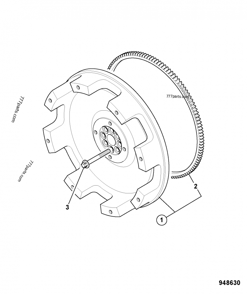 FLYWHEEL ASSEMBLY, DANA - JCB INDIA JCB 320/40221 (JCB DIESELMAX OWNER ...