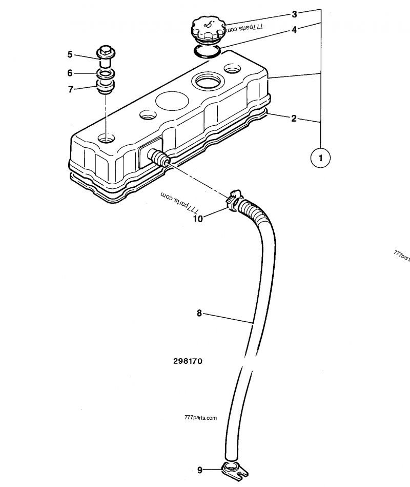 ROCKER COVER, AK BUILD - CONSTRUCTION JCB 506C-HL (LOADALL 508C,506C ...