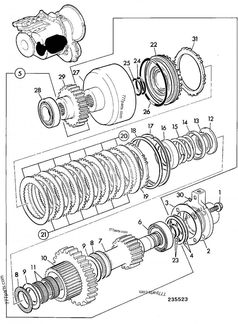 LAYSHAFT COMPONENTS, PS750, 449/13190 - CONSTRUCTION JCB TM200 ...