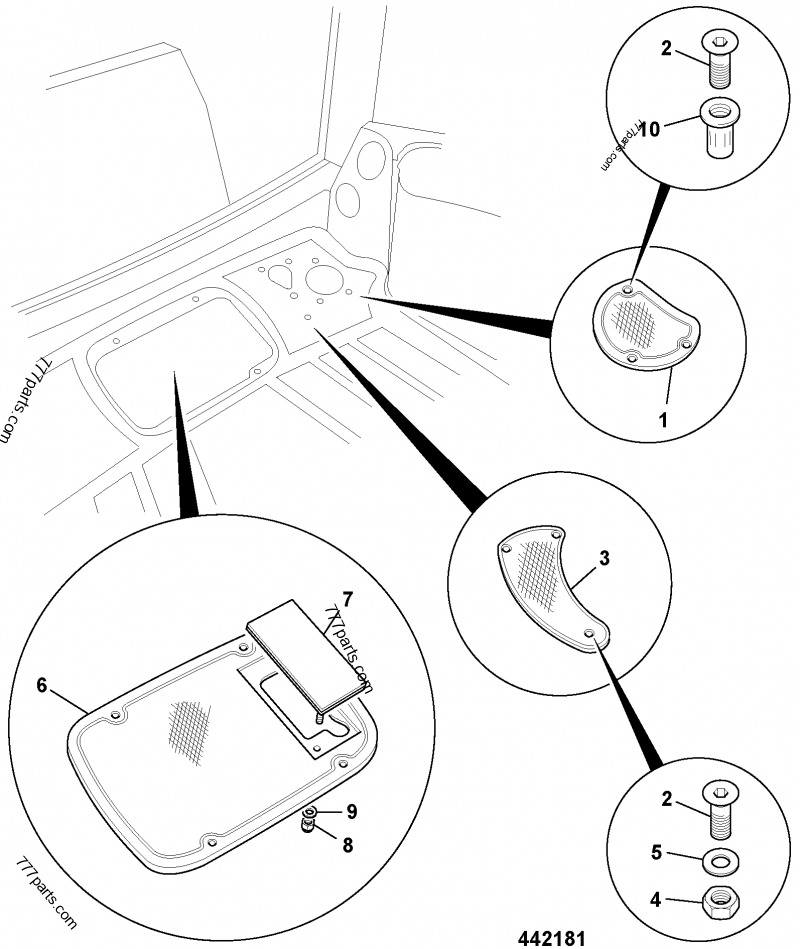 BLANKING PLATES, REAR FLOOR - CONSTRUCTION JCB 217S-PC (REGULAR BACKHOE ...