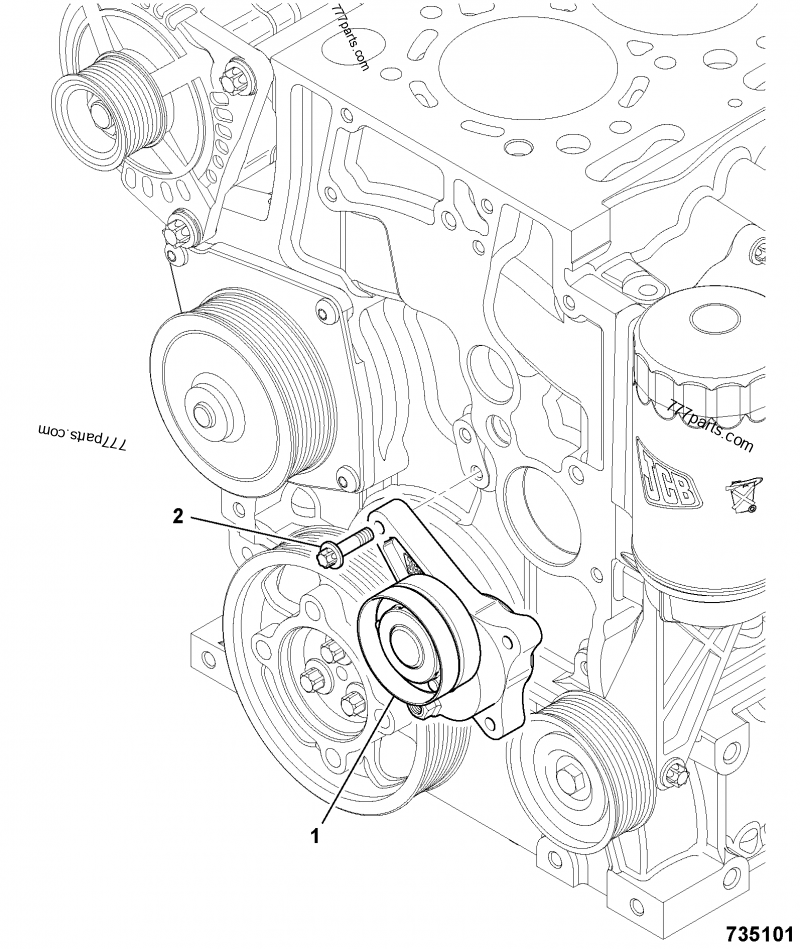 AUTO-TENSIONER, DRIVE BELT - ITL JCB 320/40200 (JCB DIESELMAX OWNER ...