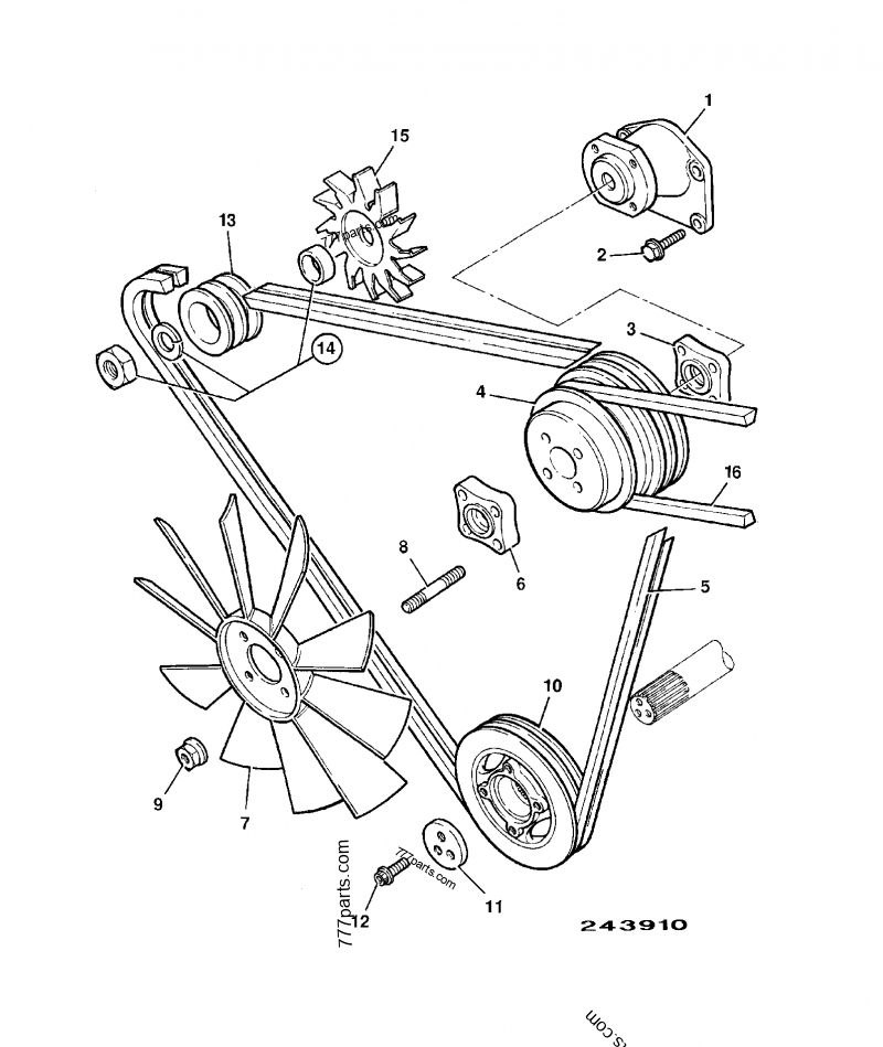 FANS, PULLEYS, & FAN BELT, AIR CONDITIONING, AA & AB BUILDS ...