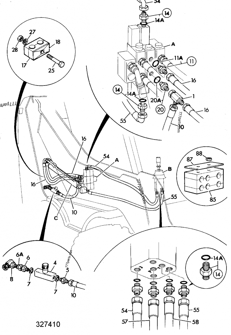 CIRCUIT, LIFT END, DUAL CONTROLS - CONSTRUCTION JCB ROBOT-1105LE (JCB ...