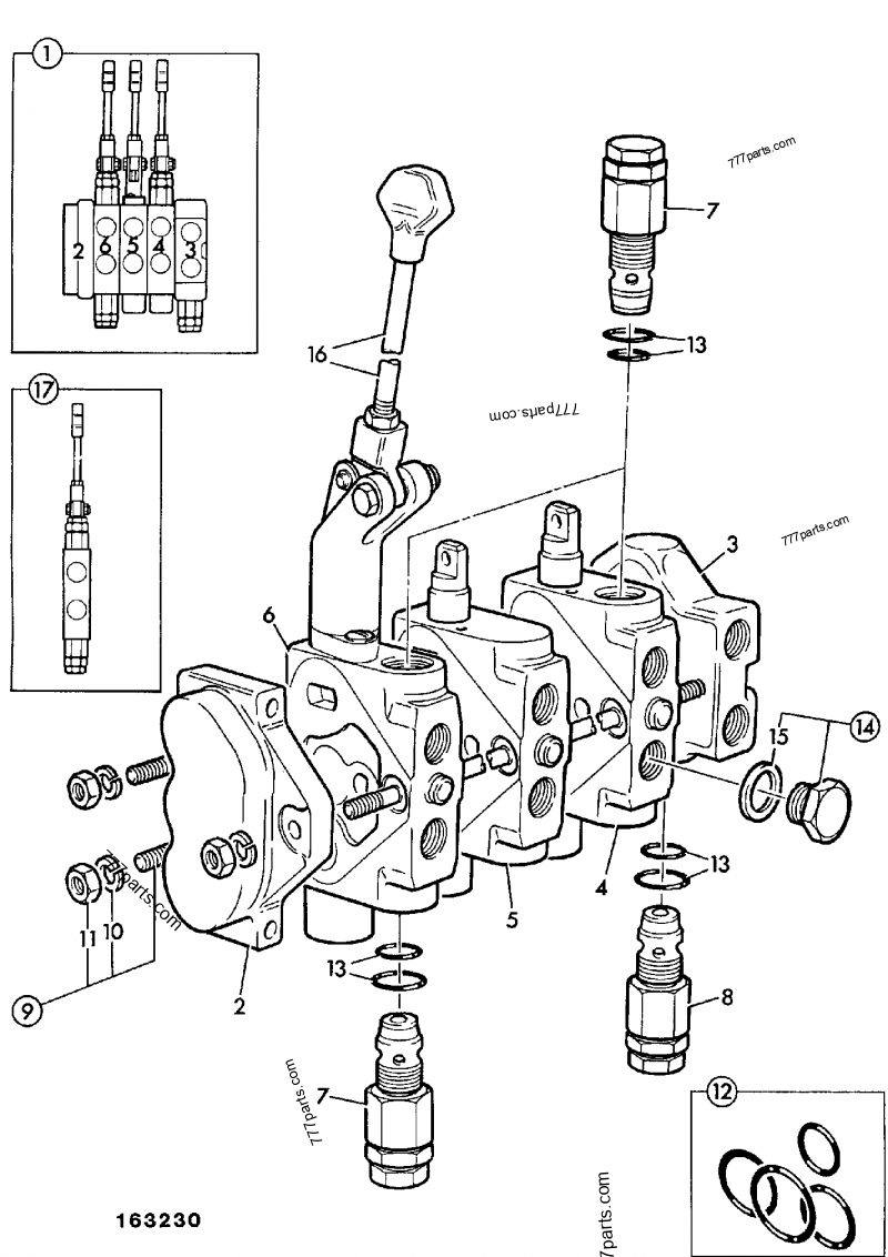 VALVE, CONTROL, 3 SPOOL - CONSTRUCTION JCB 921-4 (ROUGH TERRAIN ...