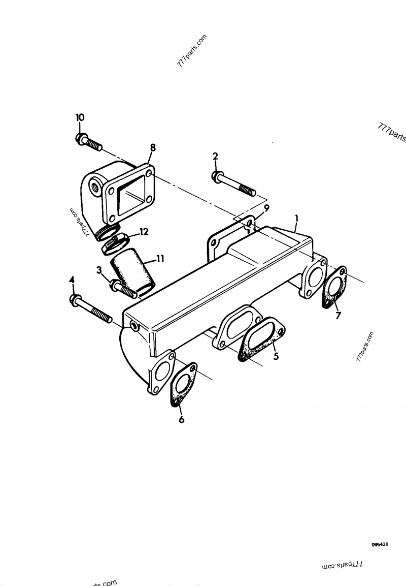 MANIFOLD, INDUCTION, AB BUILD - CONSTRUCTION JCB 506C-HL (LOADALL 508C ...