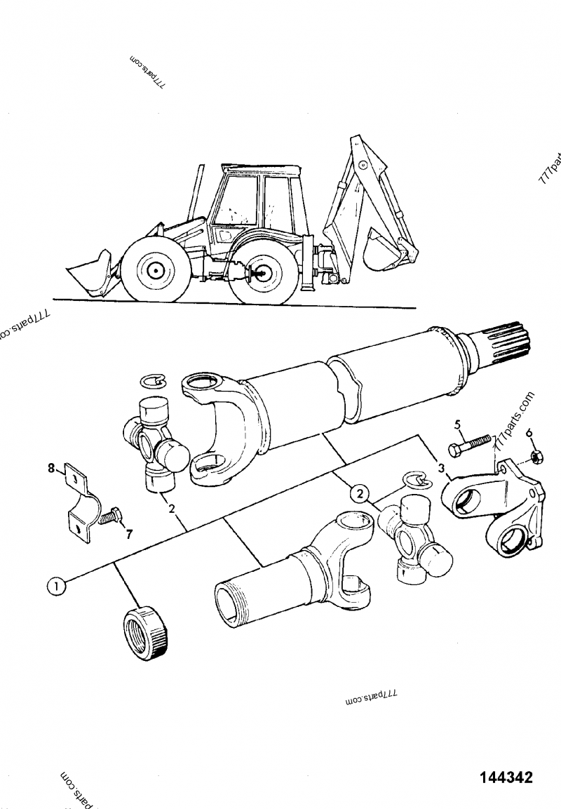 PROPSHAFT, TRANSMISSION, REAR, DRIVE AXLE, POWERSHIFT 6 SPEED C MOUNT ...