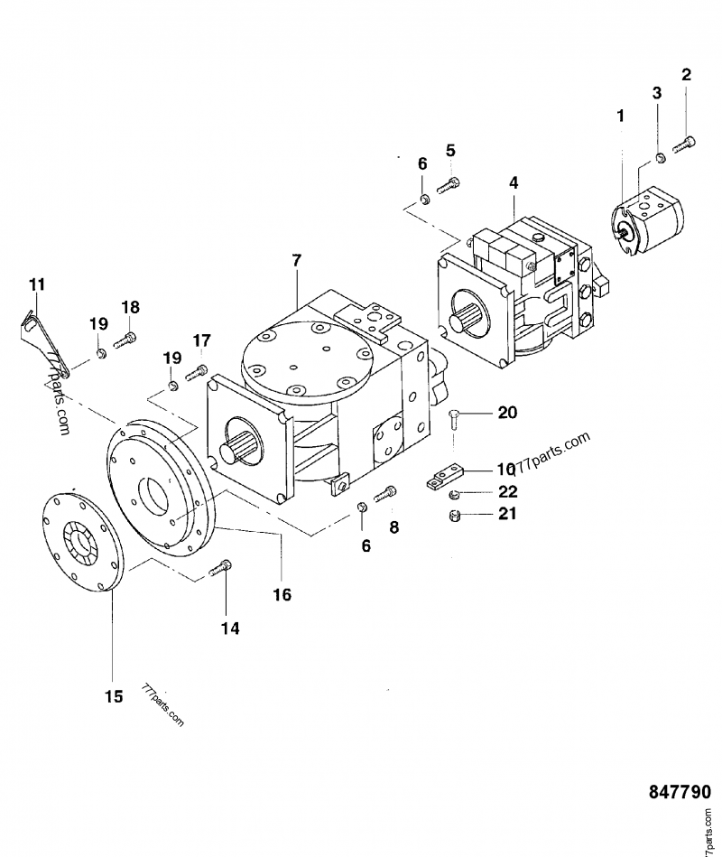HYDRAULIC PUMP, & PUMP DRIVE - VIBROMAX JCB VM166 (VM 146 & 166 D/PD ...