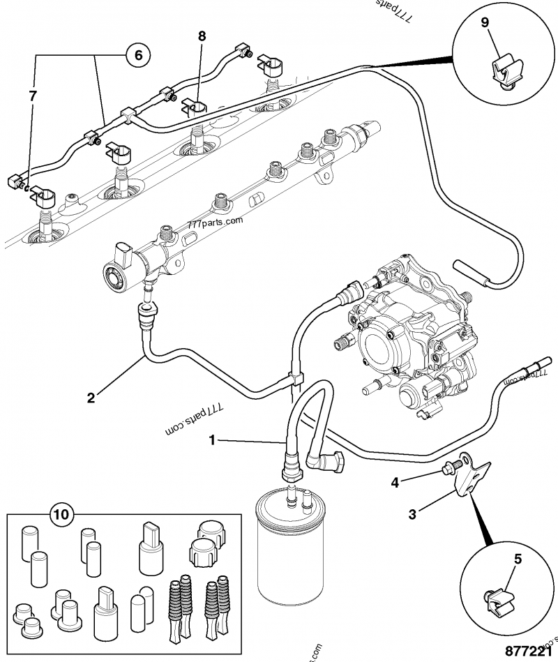 FUEL PIPEWORK, LOW PRESSURE - POWER SYSTEMS JCB 320/40122 (JCB ...