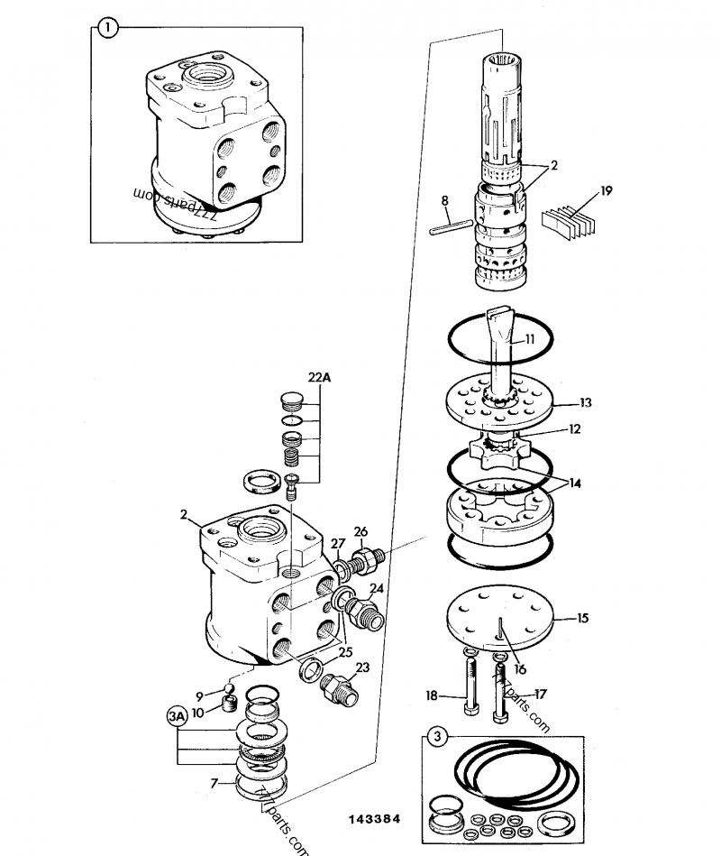 VALVE, STEERING, 2WS, 250 LOAD SENSING - AGRICULTURAL JCB 3CX-2 ...