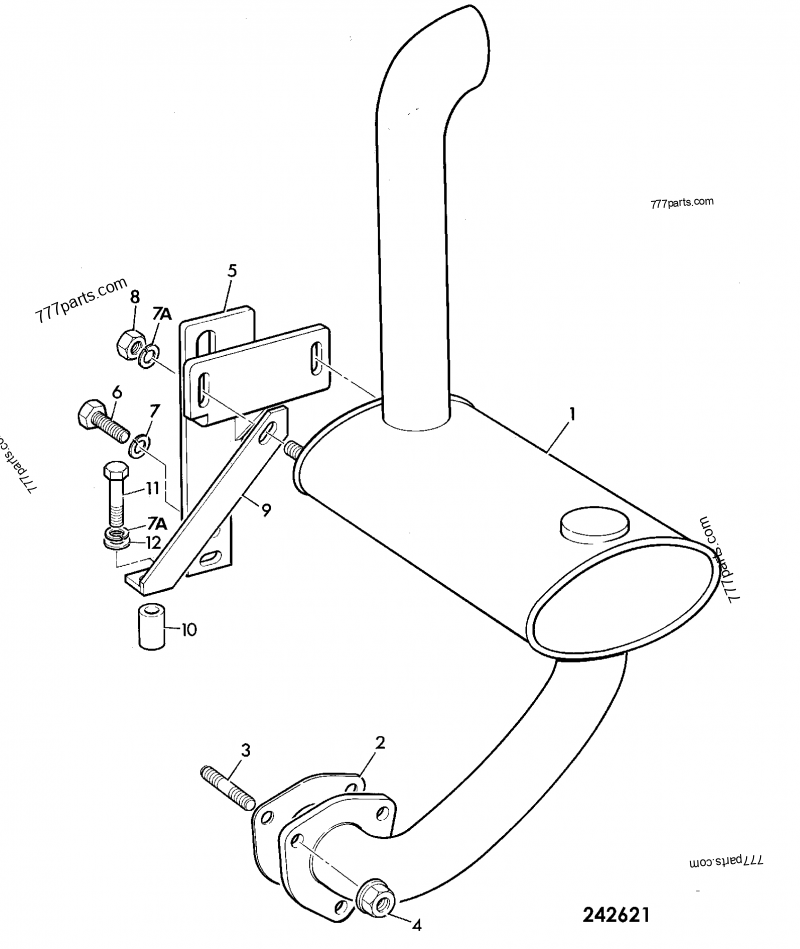 EXHAUST SYSTEM - CONSTRUCTION JCB 520-50 (LOADALL 520-50, 9802/7820 ...