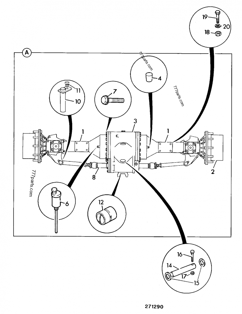 AXLE ASSEMBLY, FRONT, 18.16:1 RATIO 453/30100 - CONSTRUCTION JCB JS175W ...